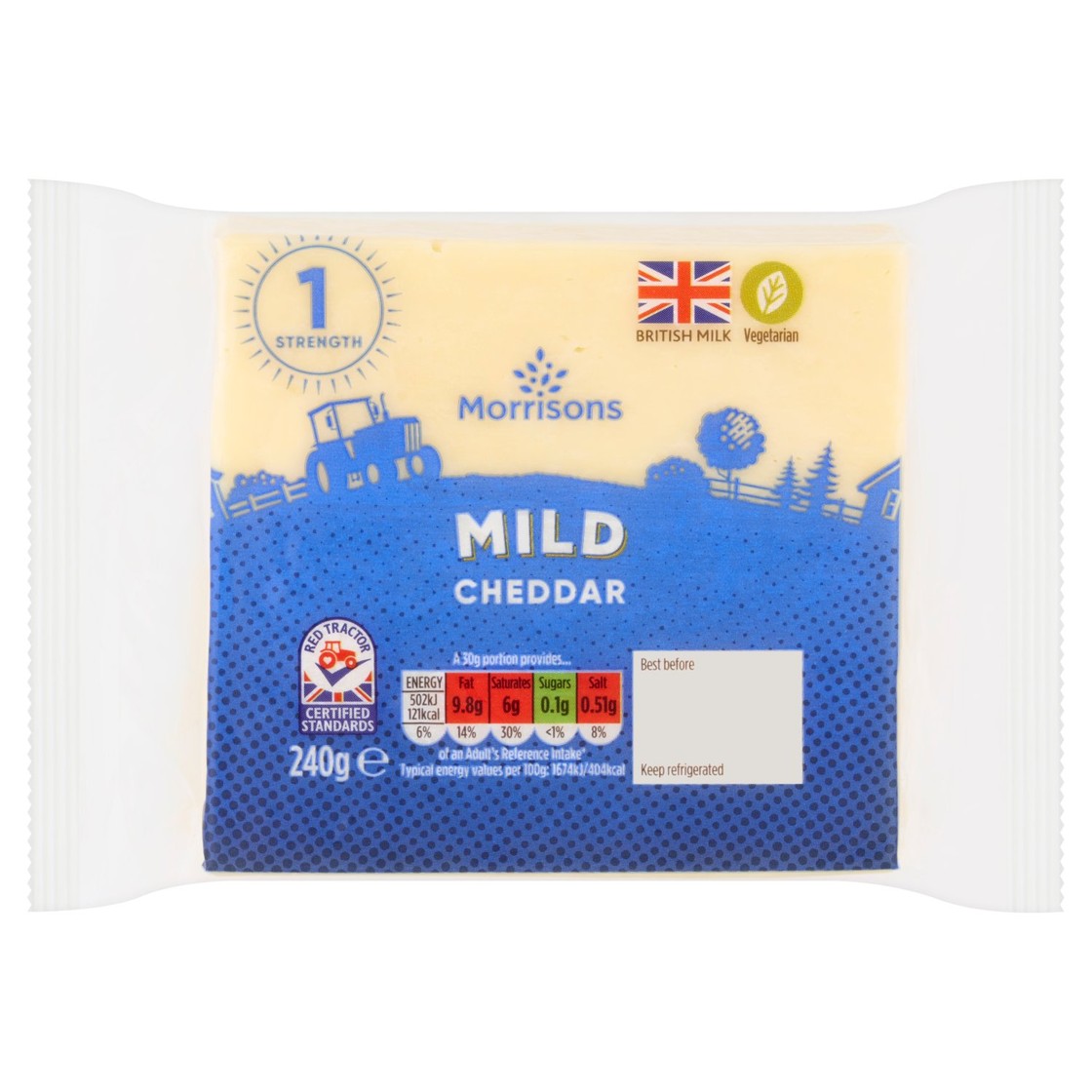 Morrisons Mild Cheddar 240g - Morrisons Online Groceries & Offers