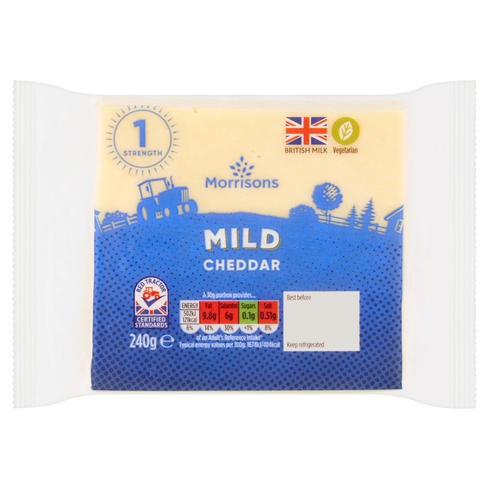 Morrisons Mild Cheddar 240g - Morrisons Online Groceries & Offers