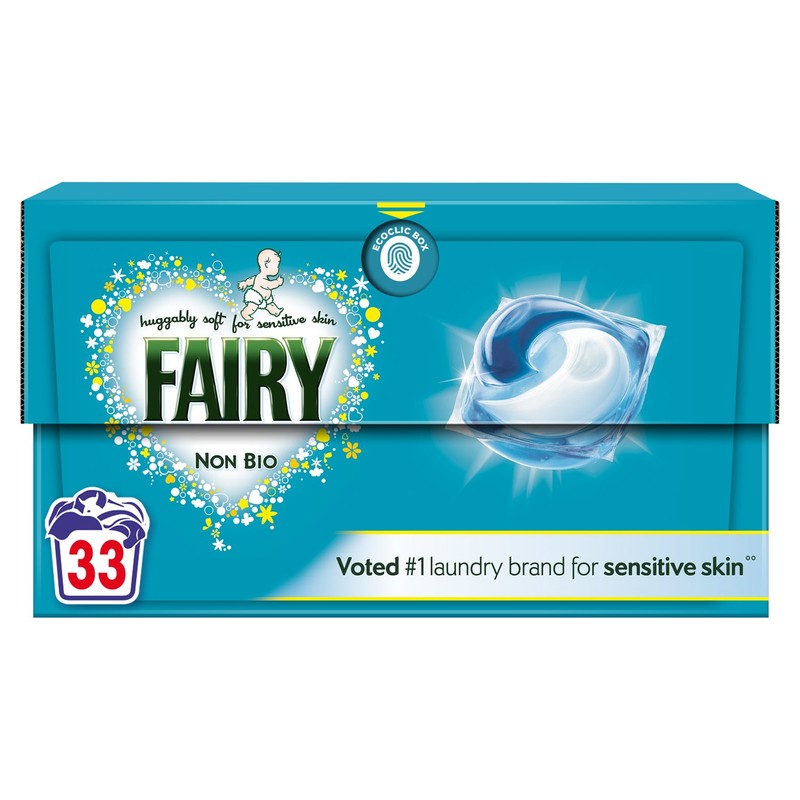 Fairy Non Bio For Sensitive Skin Washing Capsules 33 Pack - Morrisons ...