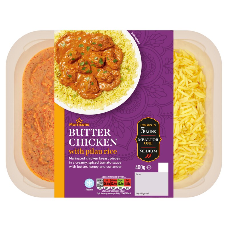 Morrisons Butter Chicken With Pilau Rice - Morrisons Online Groceries ...