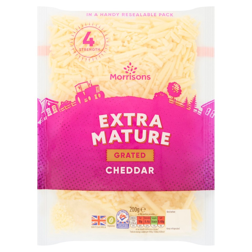 Morrisons Extra Mature Grated Cheese - Morrisons Online Groceries & Offers