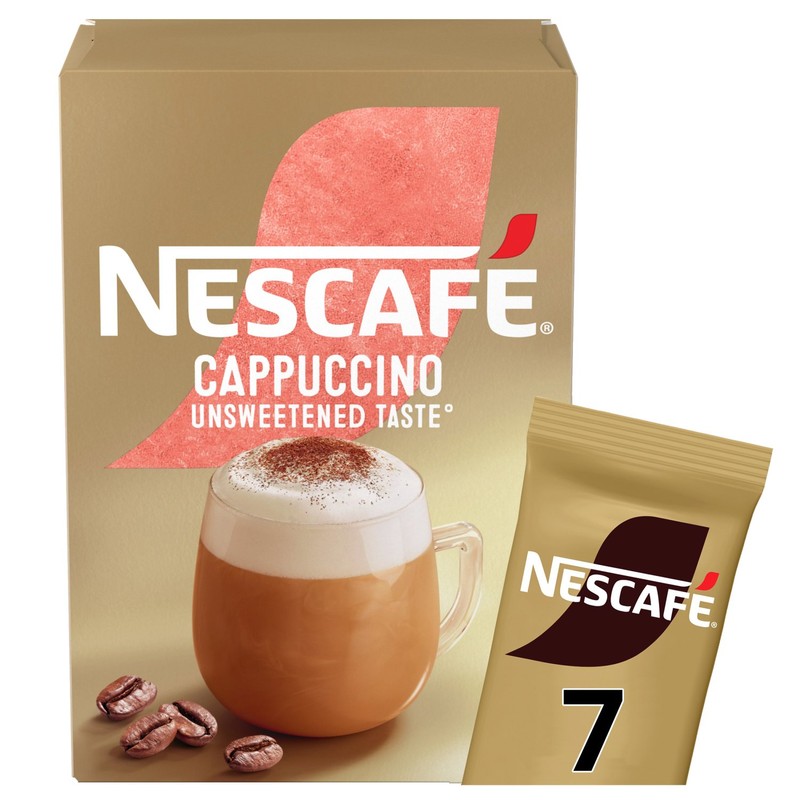 Nescafe Cappuccino Unsweetened Instant Coffee 7 Sachets - Morrisons ...