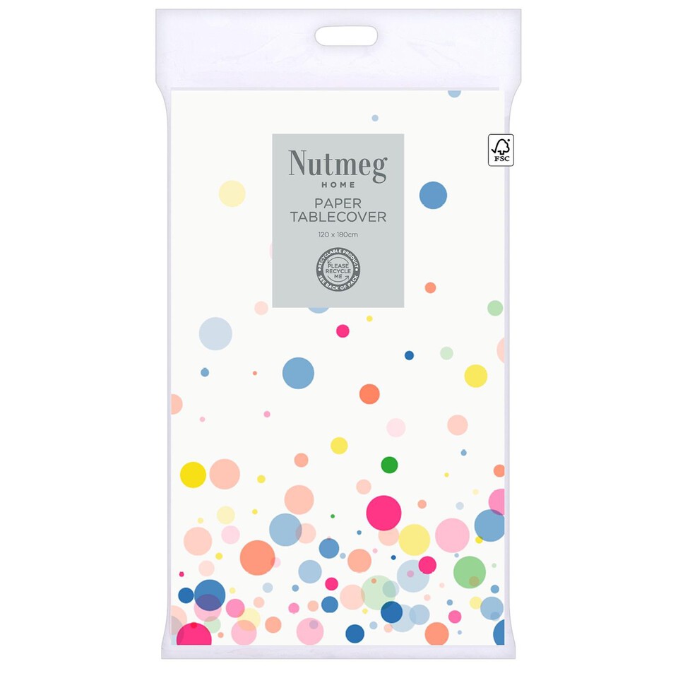 Nutmeg Home Bubbles Table Cover 120 x 180cm - Morrisons Online ...