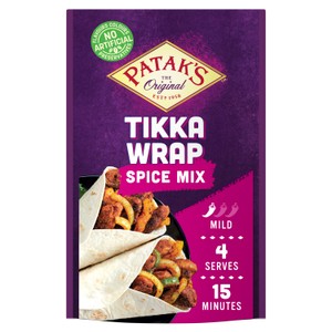 Patak's Tikka Wrap Indian Seasoning Mild Spice Mix 25g - Morrisons ...