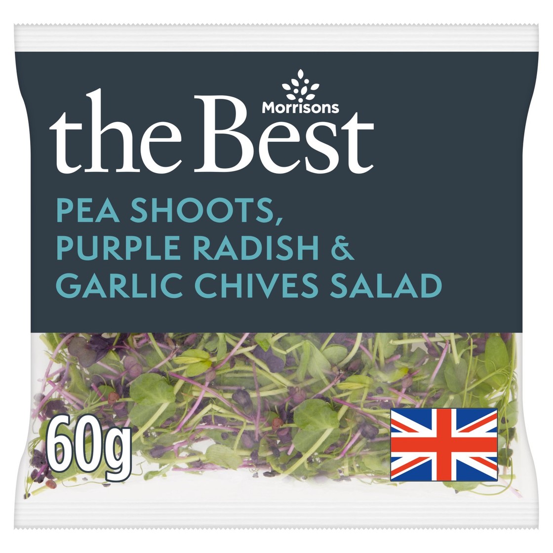Morrisons The Best Pea Shoots Purple Radish & Garlic Chives - Morrisons ...