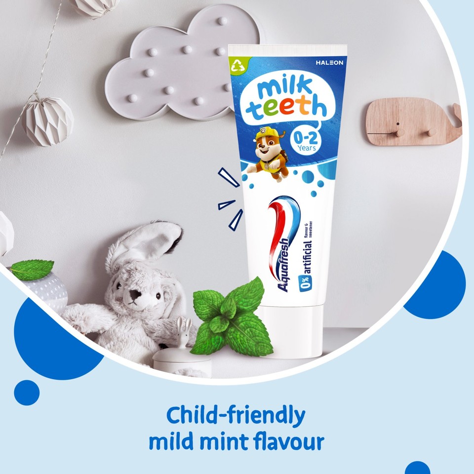 Aquafresh Kids Milk Teeth Toothpaste 0-2 Years, 50ml - Morrisons Online ...