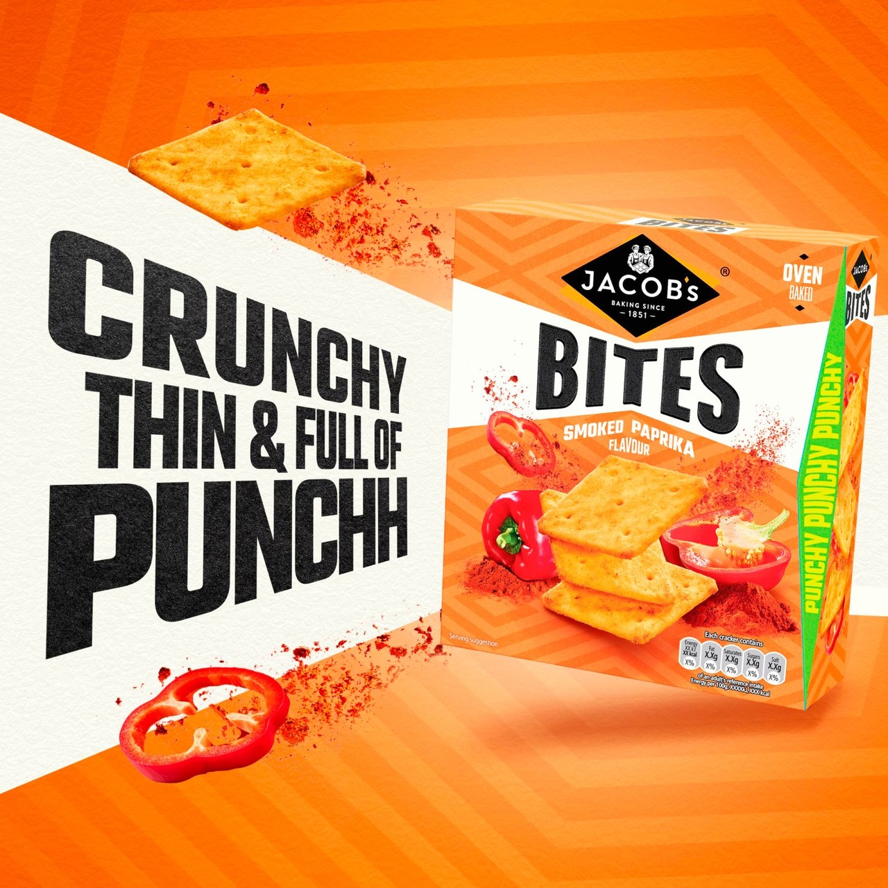 Jacob's Bites Smoked Paprika Crackers - Morrisons Online Groceries & Offers