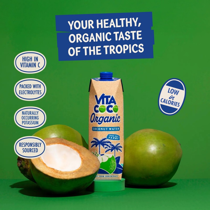 Vita Coco Organic Coconut Water 1L - Morrisons Online Groceries & Offers