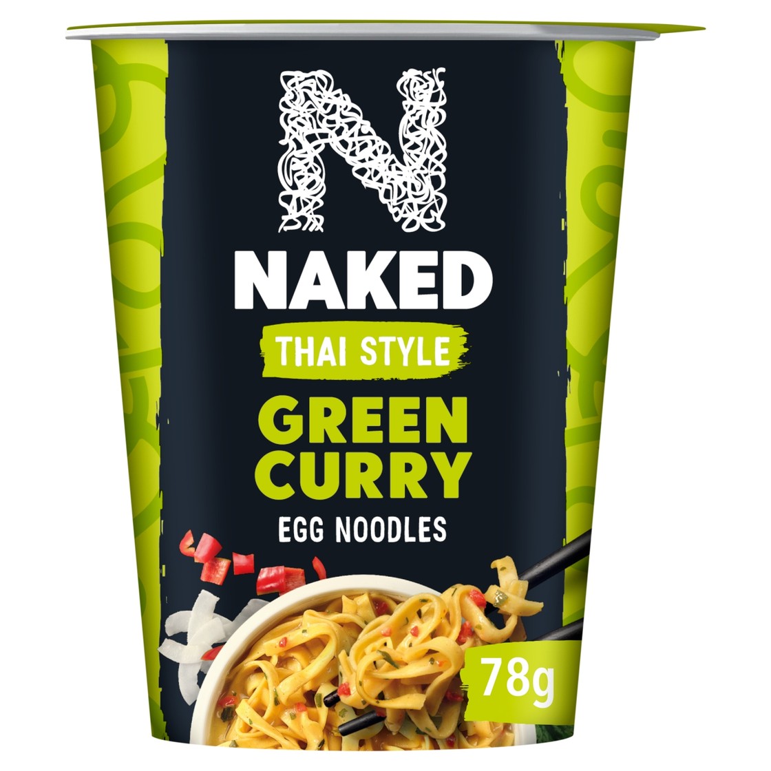 Naked Thai Style Green Curry Egg Noodles 78g - Morrisons Online Groceries & Offers