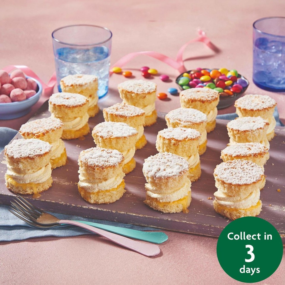 FTO Lemon Mini Sponge Sharing Platter (16 Pieces) - Morrisons Online ...