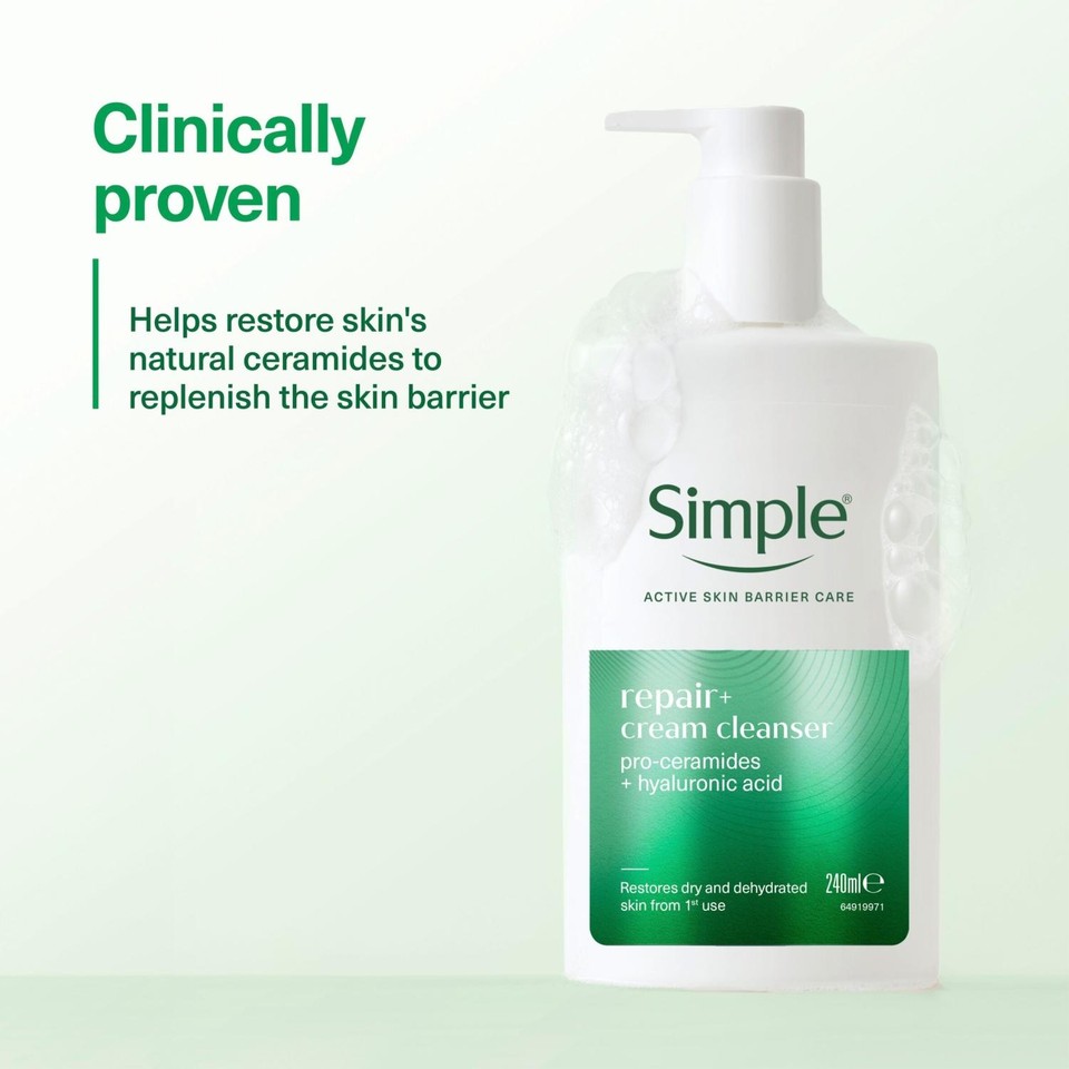 Simple Facial Cleanser Repair+ 240ml - Morrisons Online Groceries & Offers
