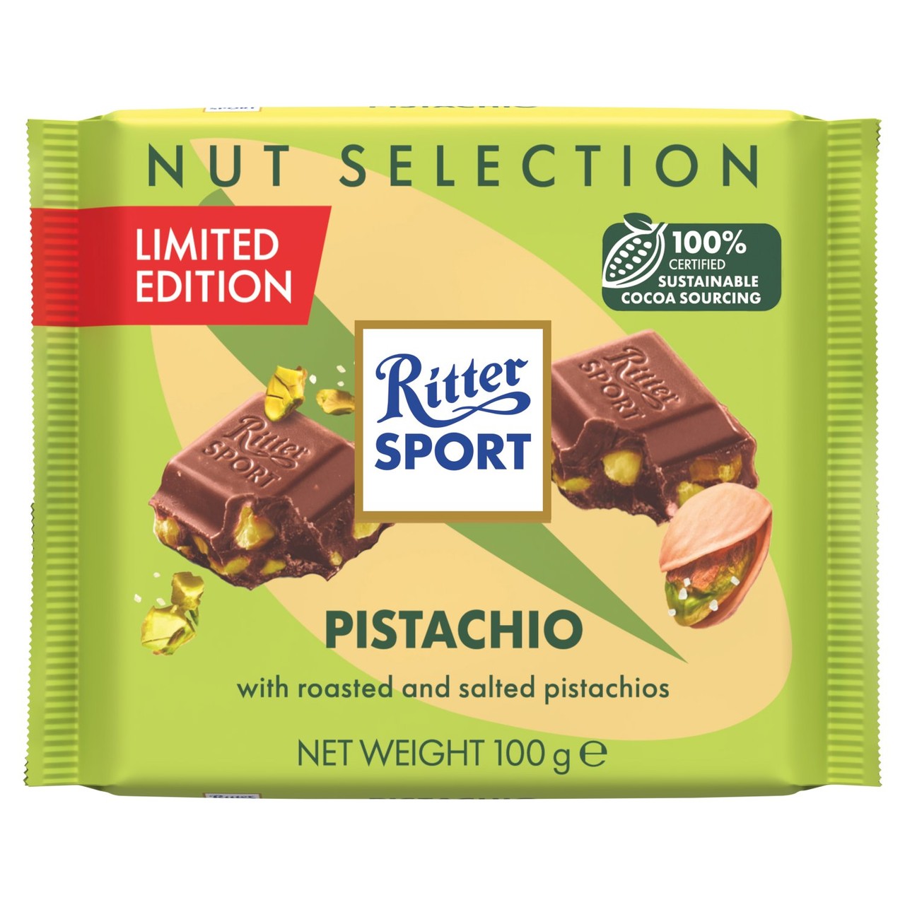Ritter Sport Pistachio Chocolate 100g - Morrisons Online Groceries & Offers