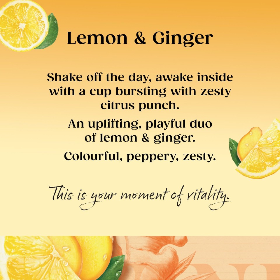 Twinings Lemon & Ginger Tea Bags 80s - Morrisons Online Groceries & Offers