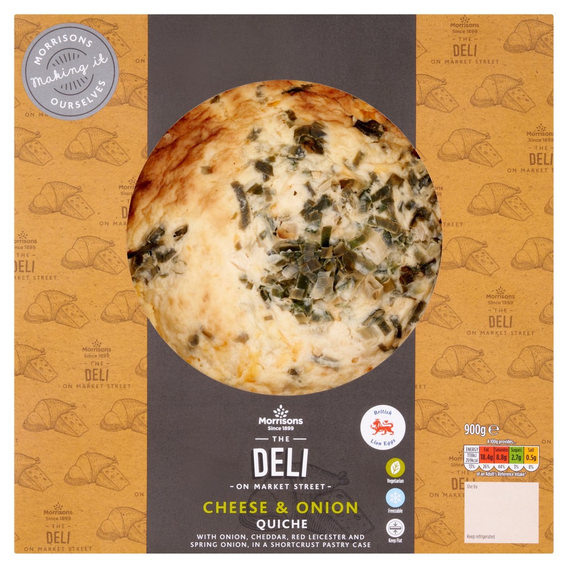 Market Street Deli Cheese & Onion Quiche - Morrisons Online Groceries ...