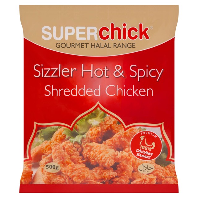 Superchick Shredded Chicken Hot & Spicy Sizzler - Morrisons Online ...