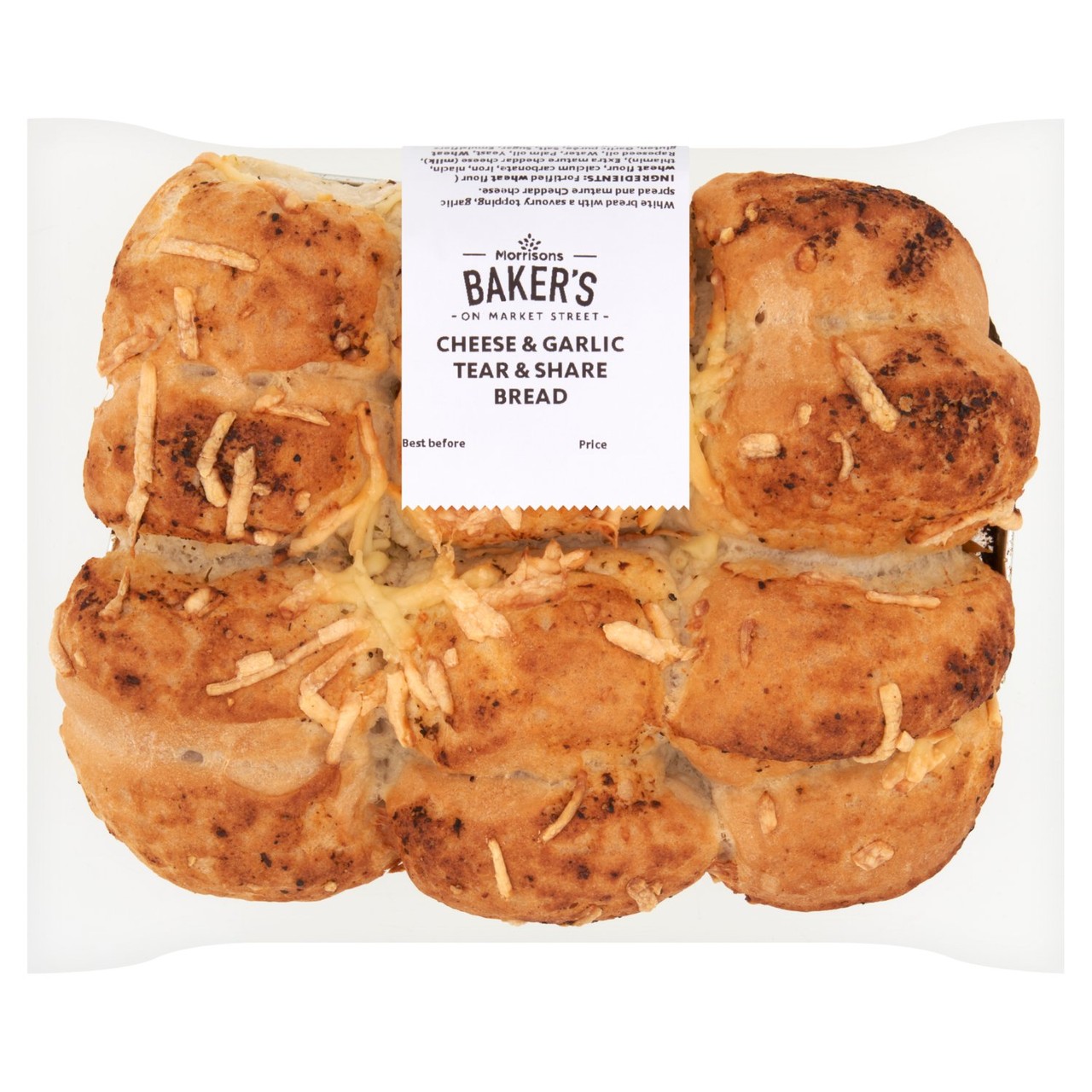 Market Street Cheese & Garlic Tear & Share Bread - Morrisons Online ...