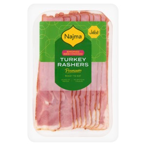Najma Halal Smoked Beechwood Turkey Rashers 130g - Morrisons Online ...