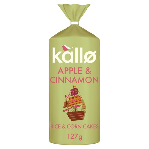 Kallo Jumbo Apple & Cinnamon Rice Cakes - Morrisons Online Groceries ...