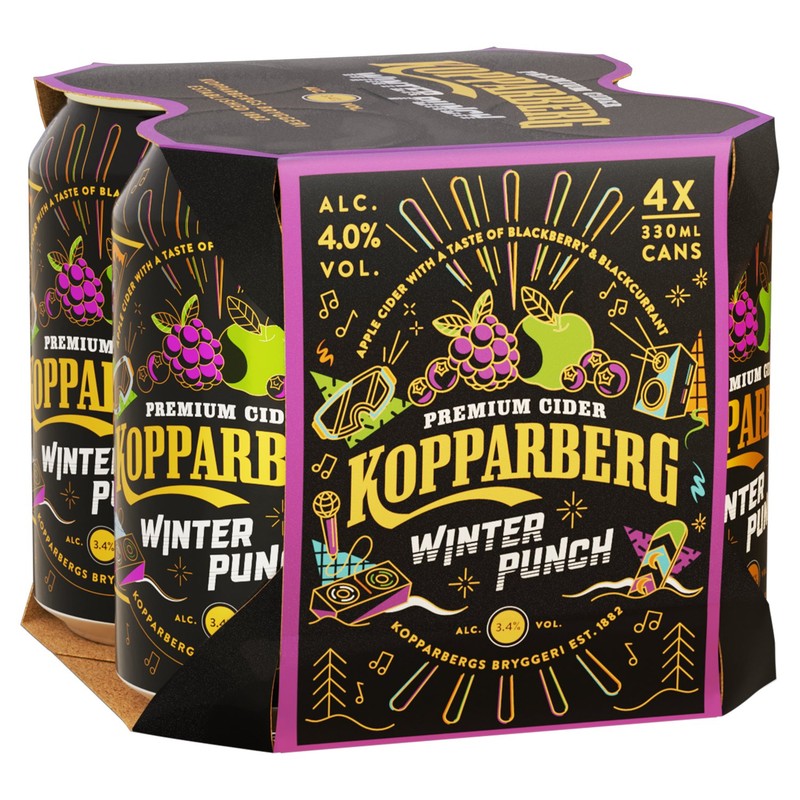 Kopparberg Winter Punch Premium Cider 4 x 330ml - Morrisons Online ...
