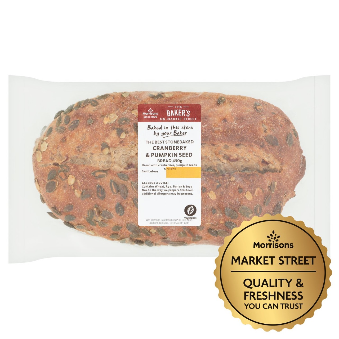 Morrisons The Best Cranberry & Pumpkin Seed Bread - Morrisons Online ...