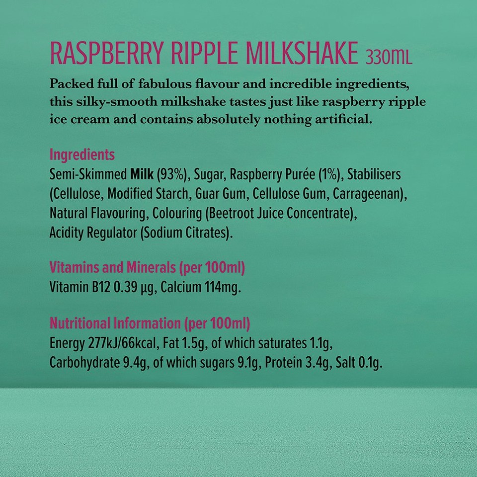 Shaken Udder Raspberry Ripple Milkshake - Morrisons Online Groceries ...