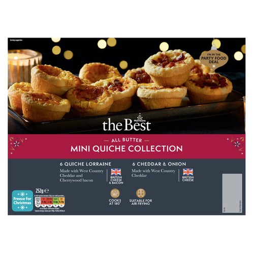 Morrisons The Best All Butter Mini Quiche Selection 252g - Morrisons Online Groceries & Offers