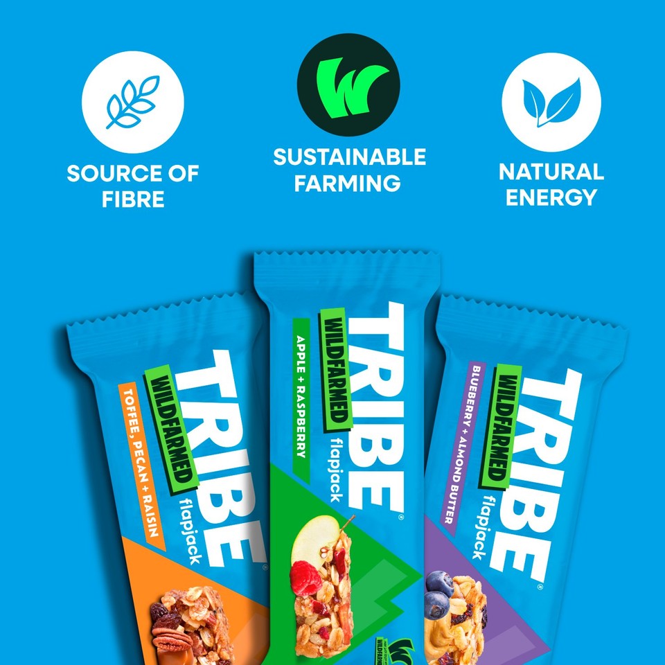Tribe Wildfarmed Blueberry & Almond Flapjacks - Morrisons Online ...