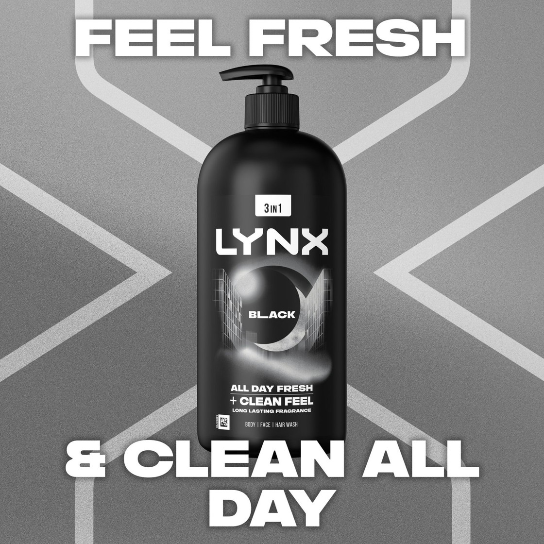 Lynx Pump Shower Gel Black 900ml - Morrisons Online Groceries & Offers