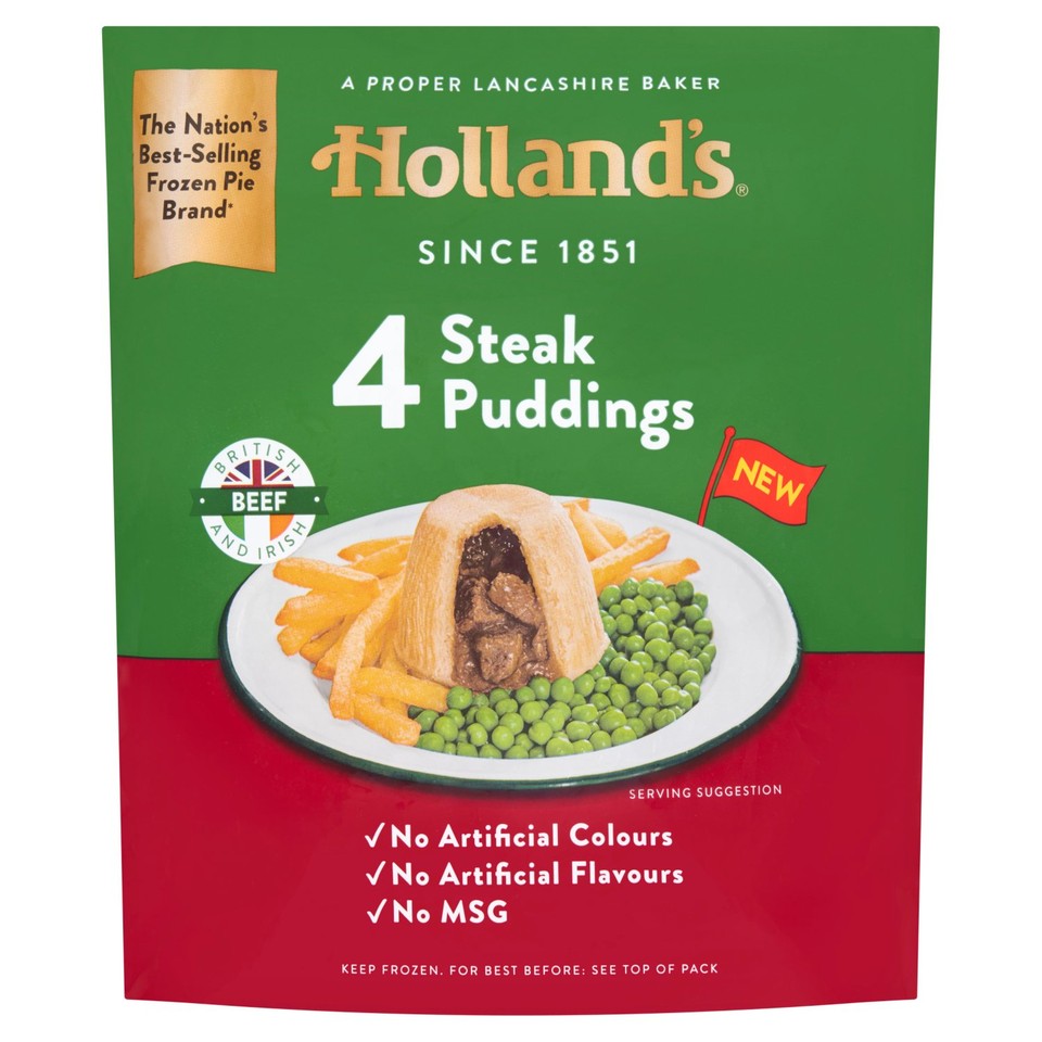 Holland's 4 Steak Puddings - Morrisons Online Groceries & Offers