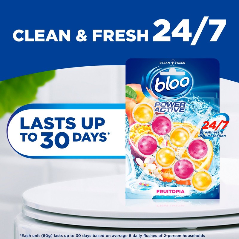 Bloo Power Active Rim Block Fruitopia 2 x 50g - Morrisons Online ...