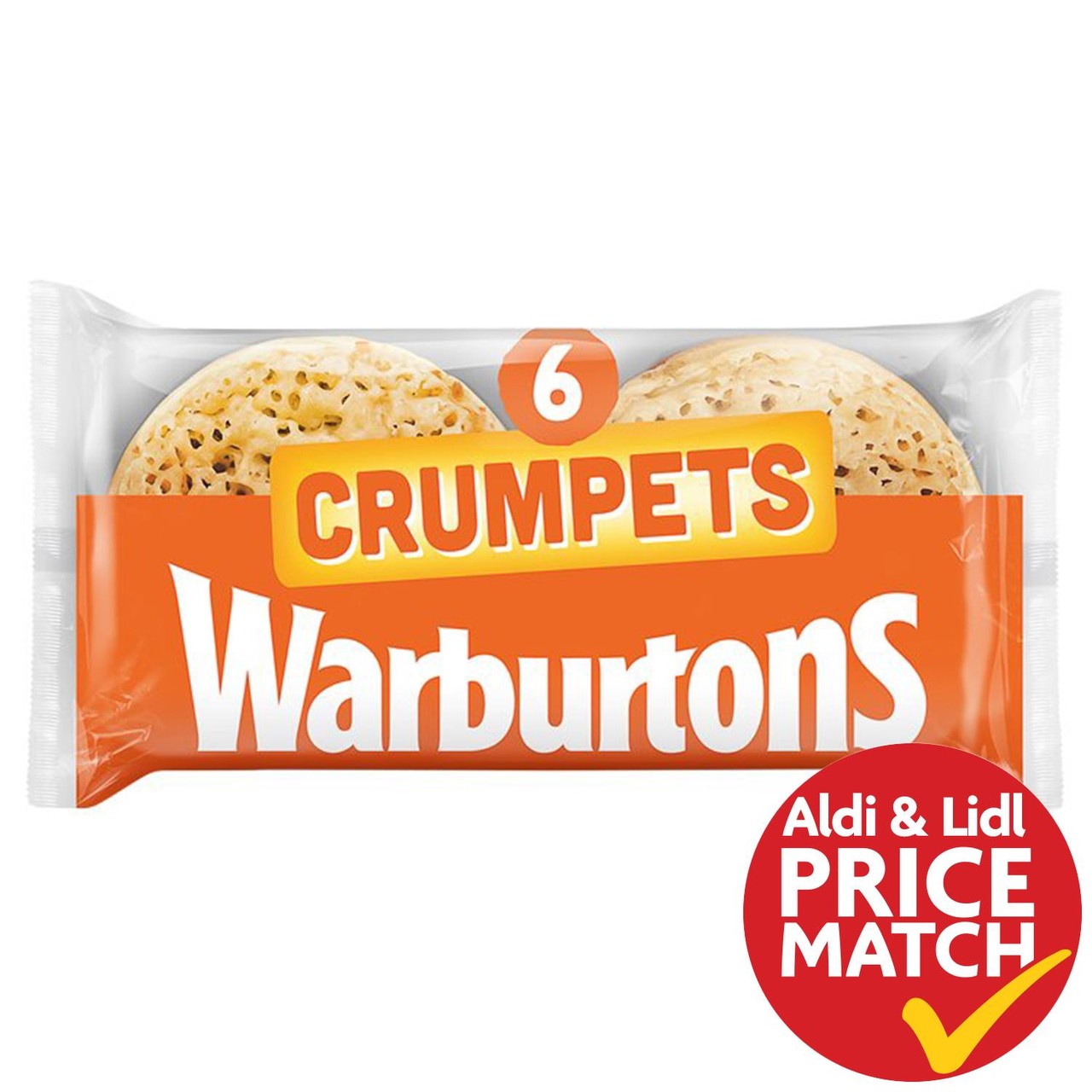 Warburtons 6 Crumpets - Morrisons Online Groceries & Offers