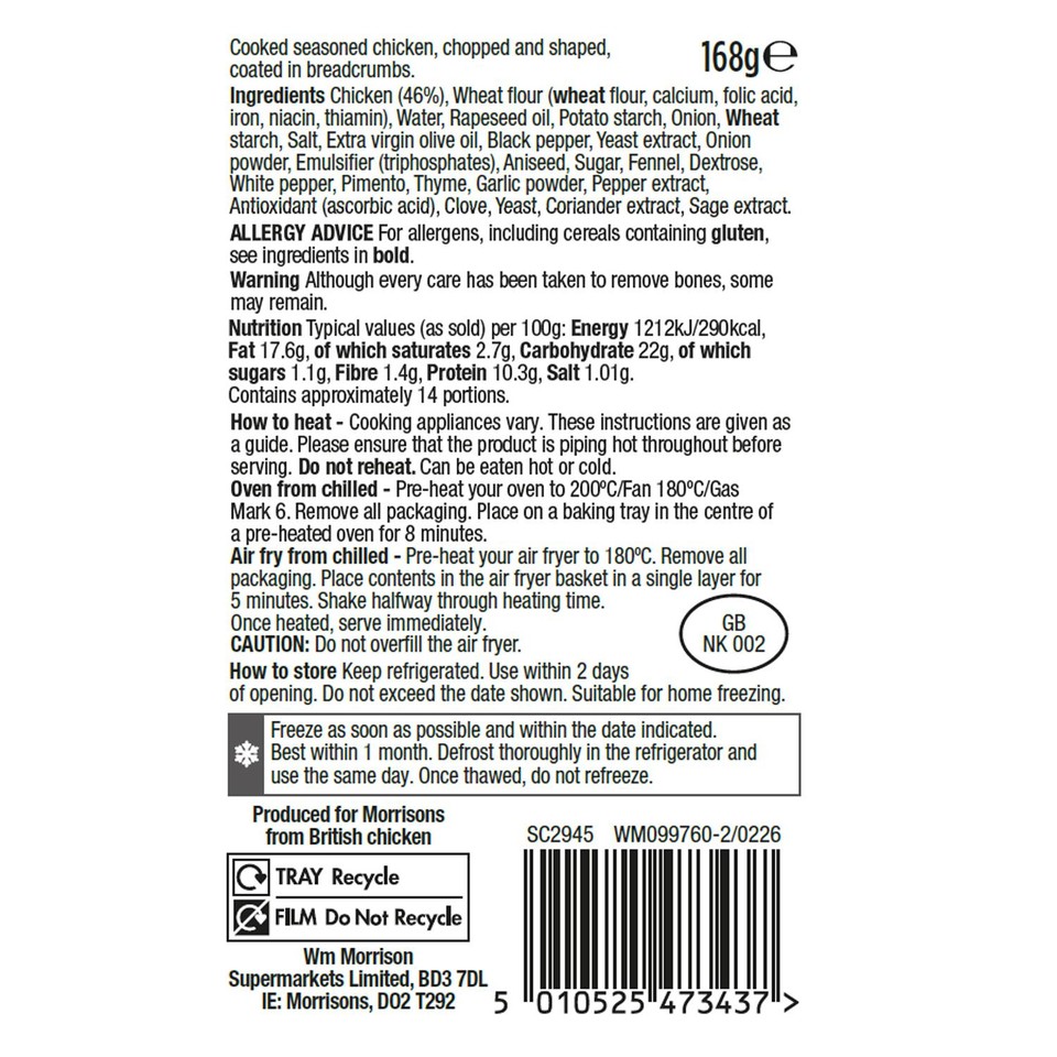 Morrisons Southern Fried Chicken Straws 168g - Morrisons Online ...