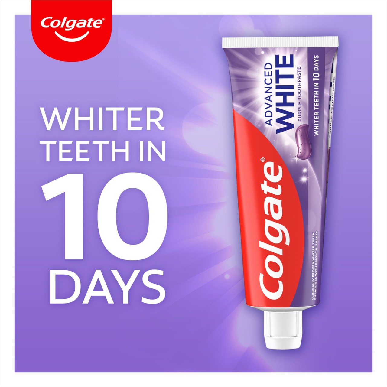 Colgate Advanced White Purple Teeth Whitening Toothpaste 75ml ...