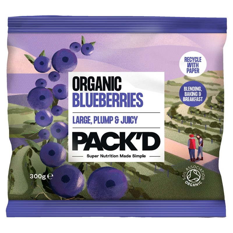Pack'D Organic & Large Sun-Ripened Blueberries - Morrisons Online ...