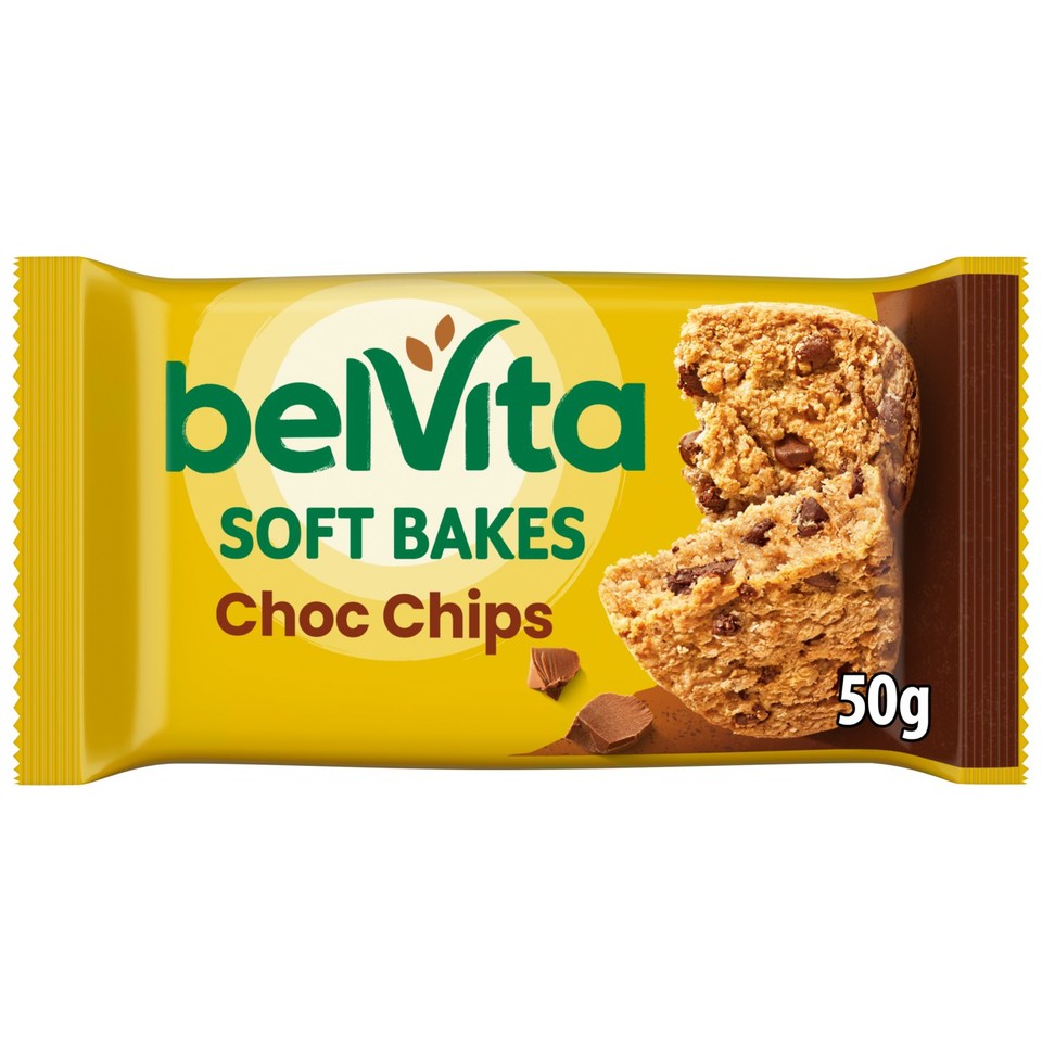 Belvita Soft Bake Bar Chocolate Chip Cereal Bar 50g - Morrisons Online ...