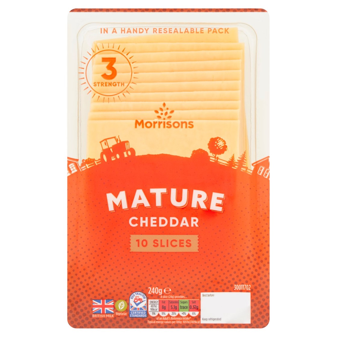 Morrisons Mature Cheddar Slices 240g - Morrisons Online Groceries & Offers