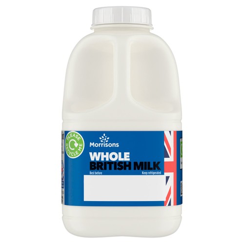 Morrisons Whole British Milk 1 Pint - Morrisons Online Groceries & Offers