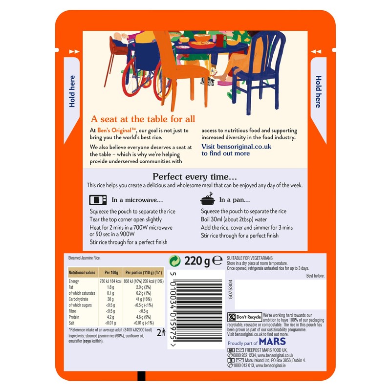 Ben's Original Jasmine Microwave Rice - Morrisons Online Groceries & Offers