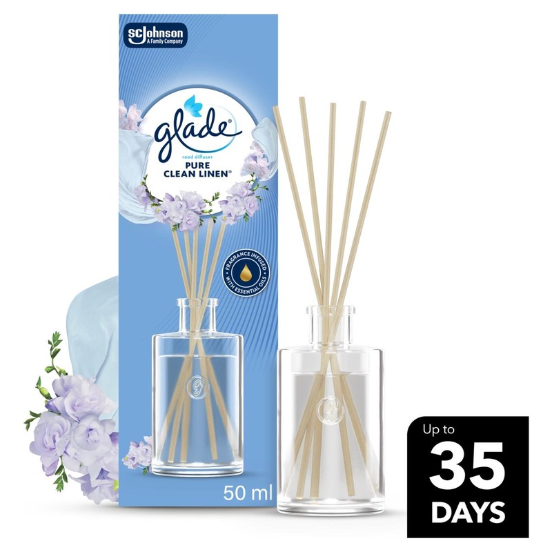 Glade Clean Linen Reed Diffuser 50ml - Morrisons Online Groceries & Offers