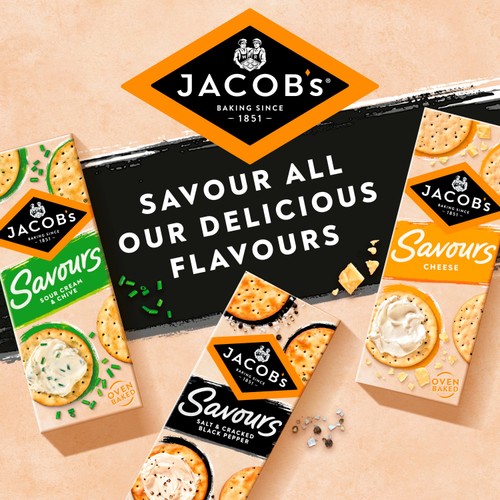 Jacob's Savours Bakes Salt & Cracked Black Peppers Crackers - Morrisons ...