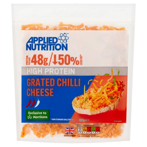 Applied Nutrition High Protein Grated Chilli Cheese 180g - Morrisons ...