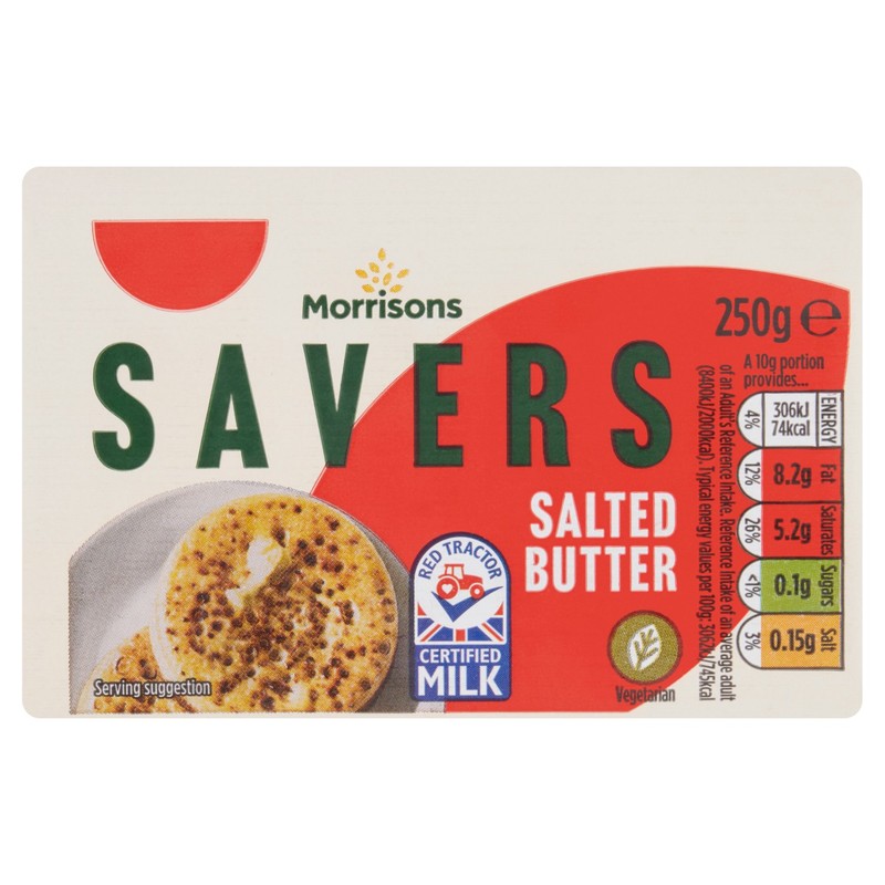Morrisons Savers Salted Butter - Morrisons Online Groceries & Offers