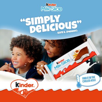 Kinder Milk Slice Chilled Snack bar 3 x 28g - Morrisons Online ...