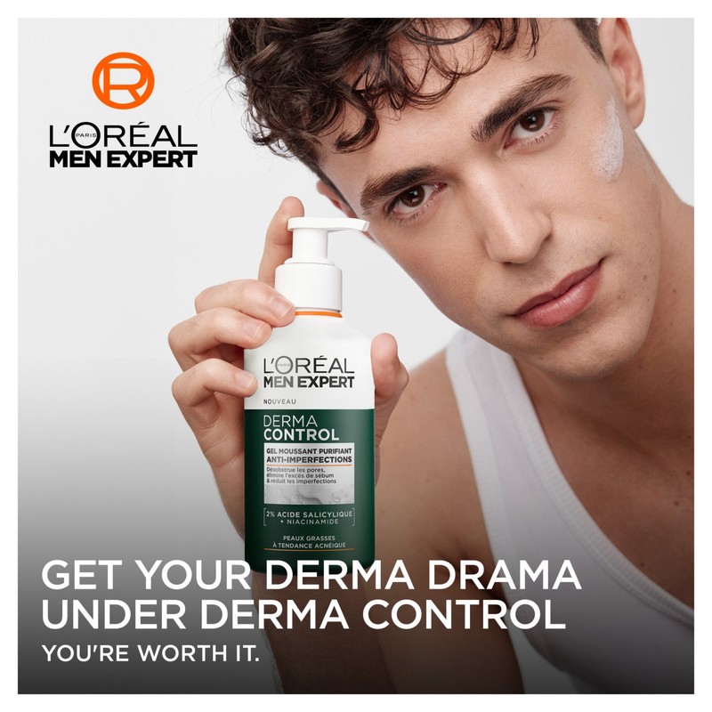 L'Oreal Men Expert Derma Control Cleanser 260ml - Morrisons Online ...