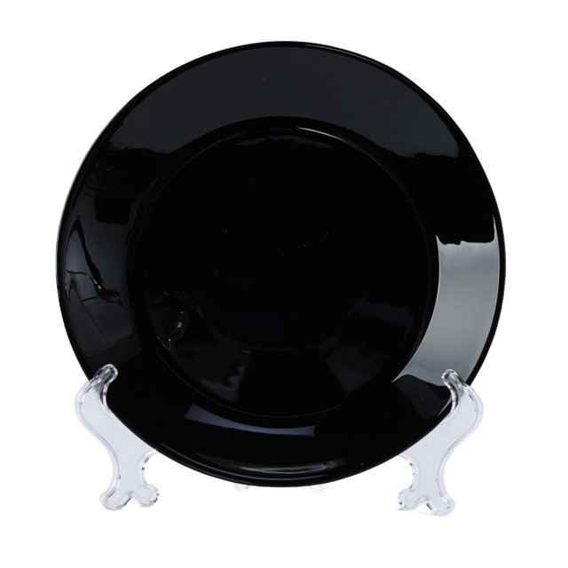 Nutmeg Home Essentials Black Glass Dinner Plate - Morrisons Online ...
