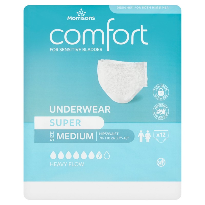 Morrisons Incontinence Comfort Pants Super Protection Medium - Morrisons Online Groceries & Offers