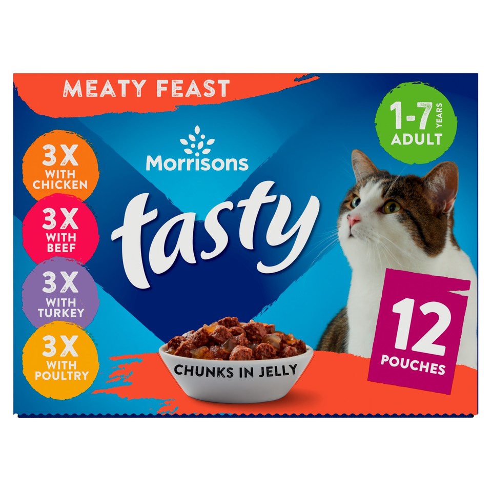 Morrisons Complete Cat Food Meat Selection In Jelly Pouches - Morrisons ...