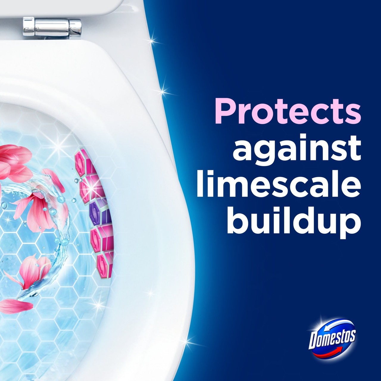 Domestos Power 5 Toilet Rim Block Magnolia 50g - Morrisons Online ...