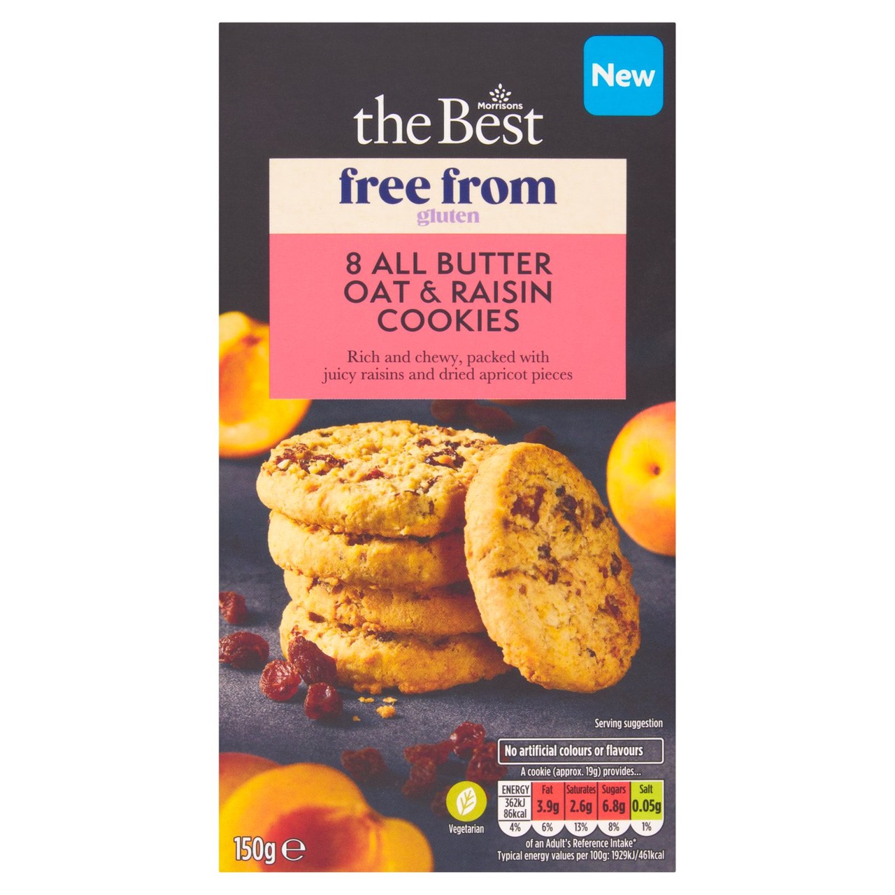 Morrisons The Best Free From Oat & Raisin Cookies - Morrisons Online ...