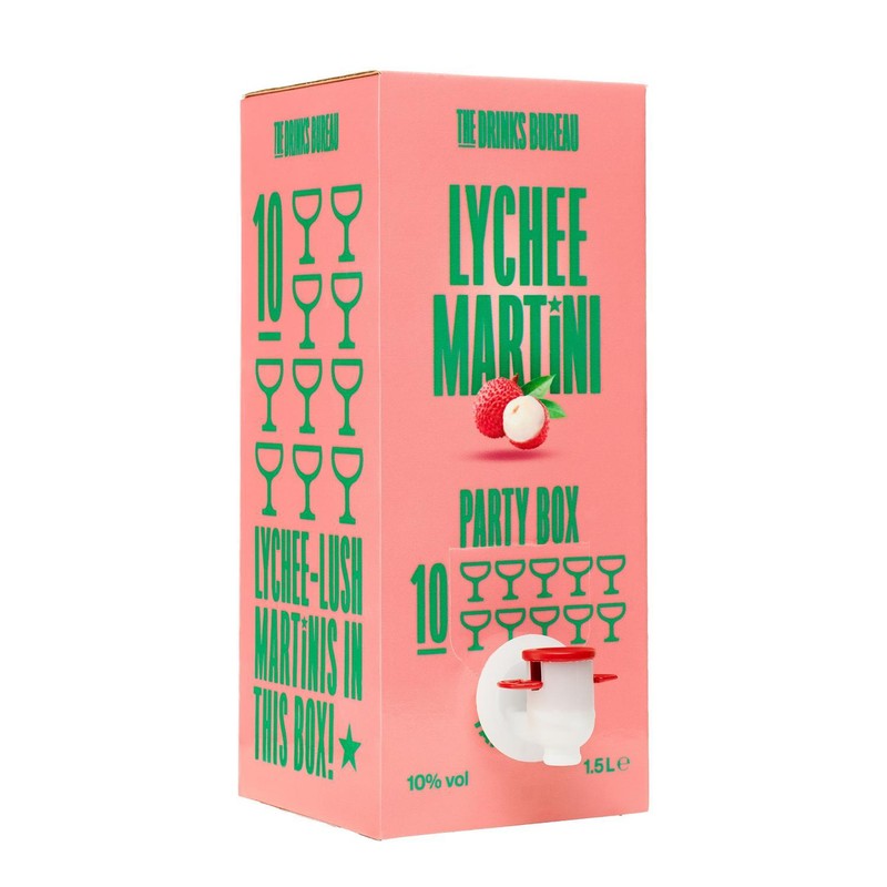 The Drinks Bureau Party Box Lychee Martini - Morrisons Online Groceries ...